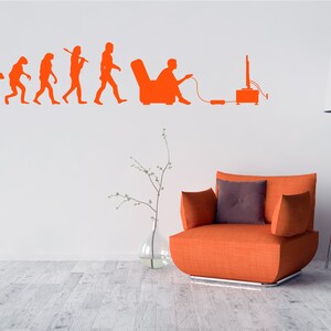 Evolution of Man to Gamer. Vinyl Wall Art Decal Sticker. Any Colour and ...