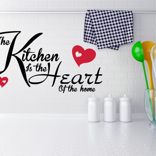 Kitchen is the Heart of the Home Wall Decal - Etsy