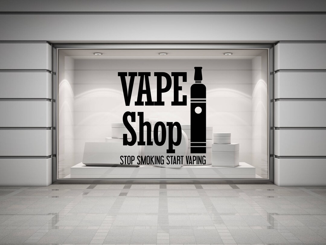 Vape Shop Wall/window Shop Vinyl Decal Sticker. Various Colours and ...