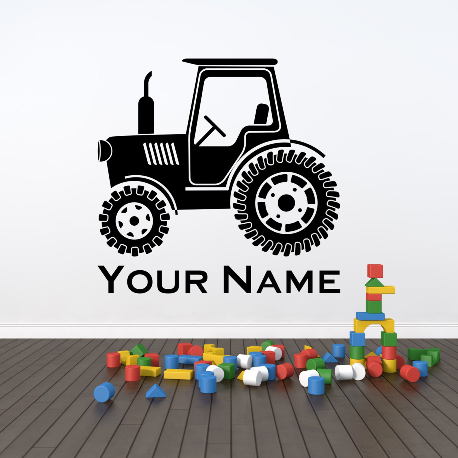 Personalized Tractor. Vinyl Wall Art Decal Sticker. Any Colour | Etsy