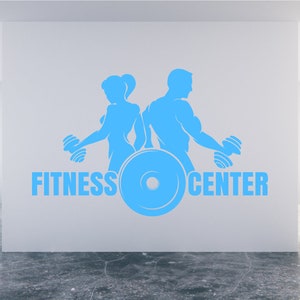 Fitness Centre Gym Decal Sign Sticker for Windows, Walls and More. Any ...