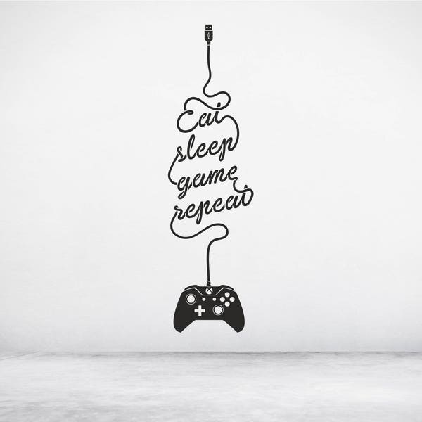 Eat Sleep Game Wall Decal - Etsy