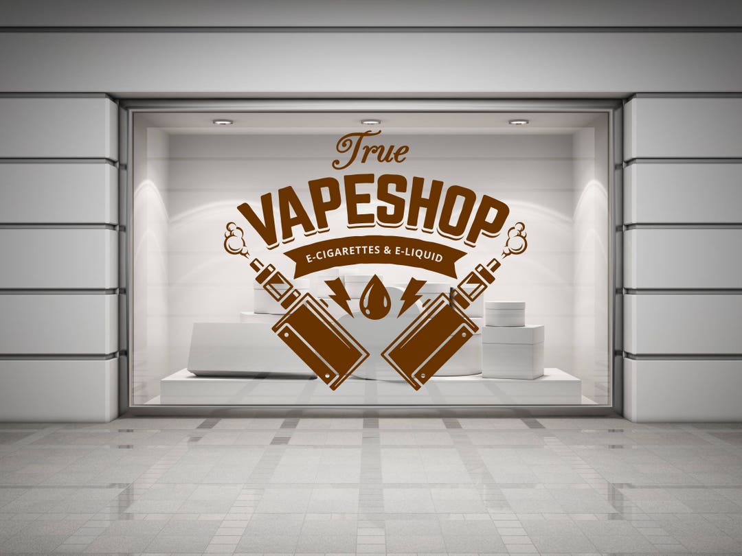 Vape Shop. Electronic Cigarette, Wall/window Shop Art, Vinyl Decal ...