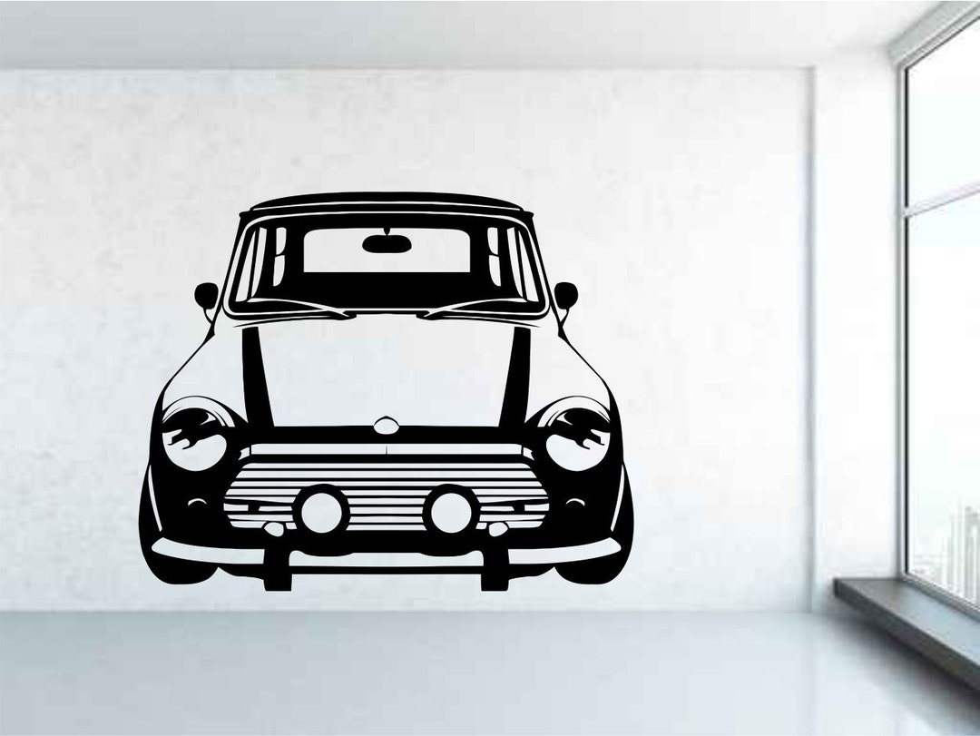 Mini Classic Vintage Car. Vinyl Wall Art Decal Sticker. Any Color and ...