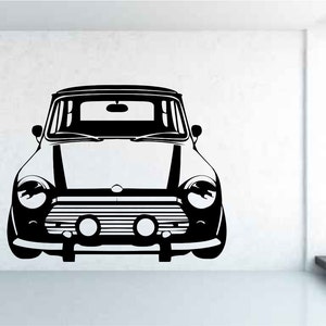 Mini Classic Vintage Car. Vinyl Wall Art Decal Sticker. Any Color and ...