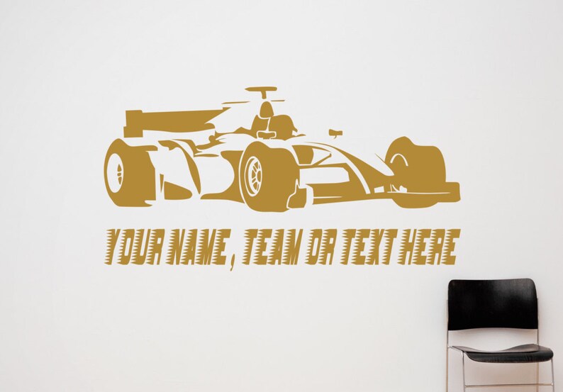 F1 Racing Car and Personalized Text/name/team. Wall Vinyl - Etsy