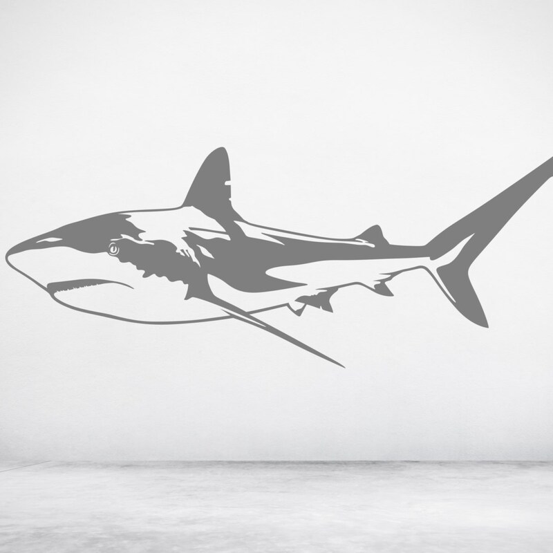 Shark Wall Sticker - Etsy