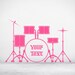 Drum Kit & Personalized Text. Vinyl Wall Art Decal Sticker. - Etsy