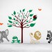 Jungle Animals & Tree Wall Decal Sticker. Any Combination of - Etsy