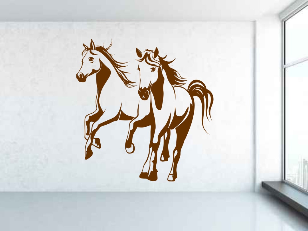 Galloping Horses. Vinyl Wall Art Decal Sticker. Any Colour and Size ...