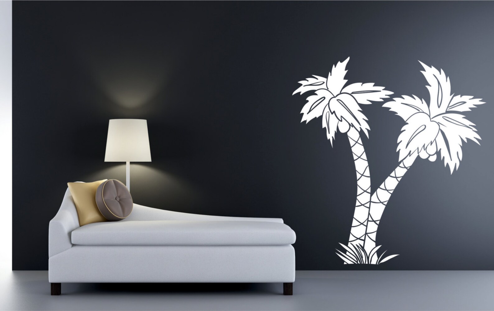 Palm Tree Wall Sticker Decal Art. Any Colour and a Choice of - Etsy