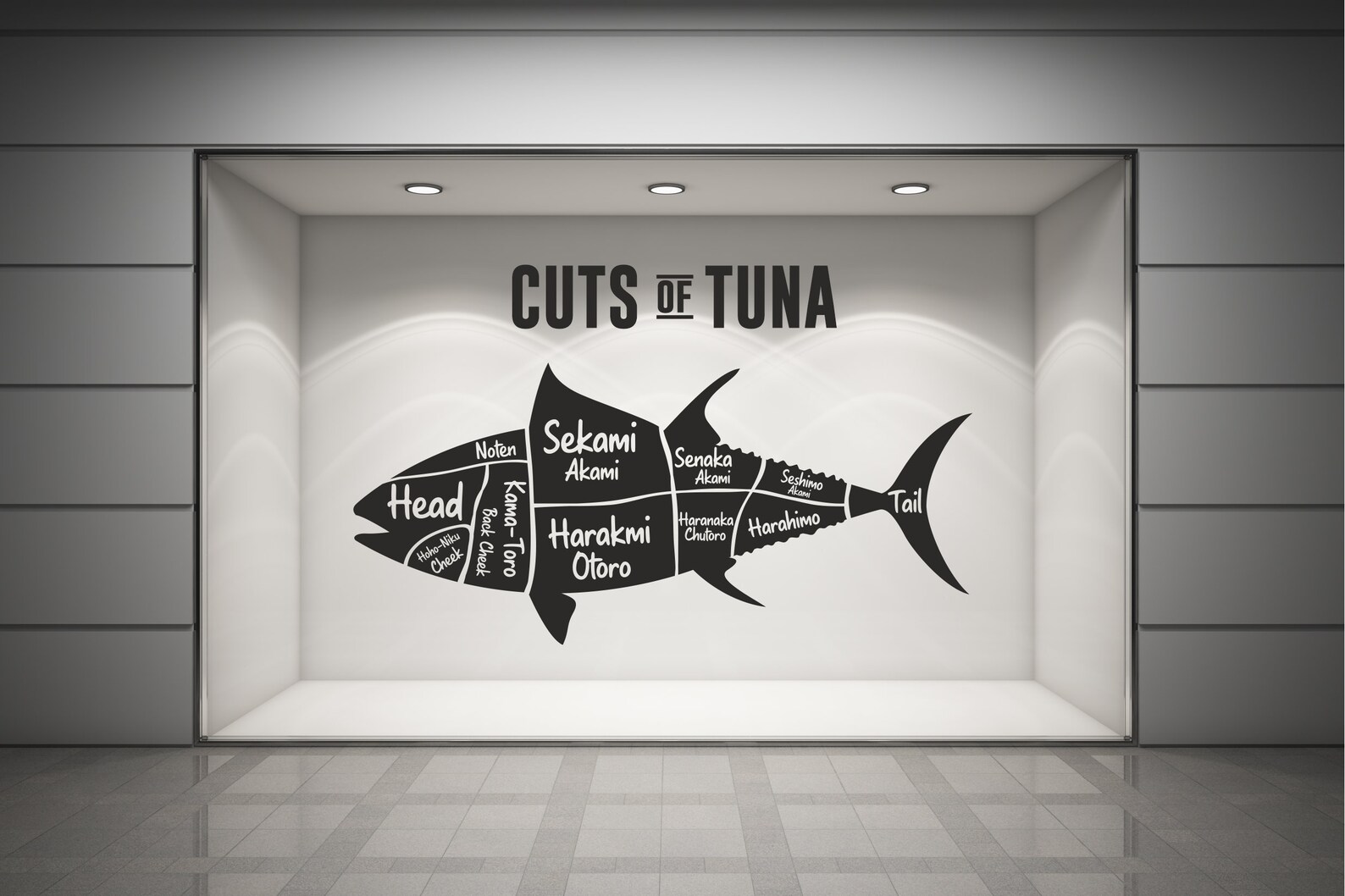 Cuts of Tuna & Sushi Restaurant Vinyl Wall Sticker Decal Art. | Etsy