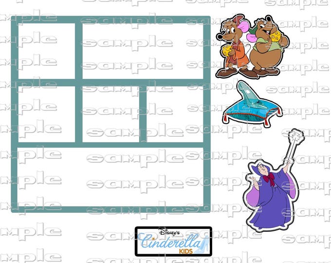 Disney Cinderella Kids Overlay Frame 12 X 12 Scrapbook Page Paper ...