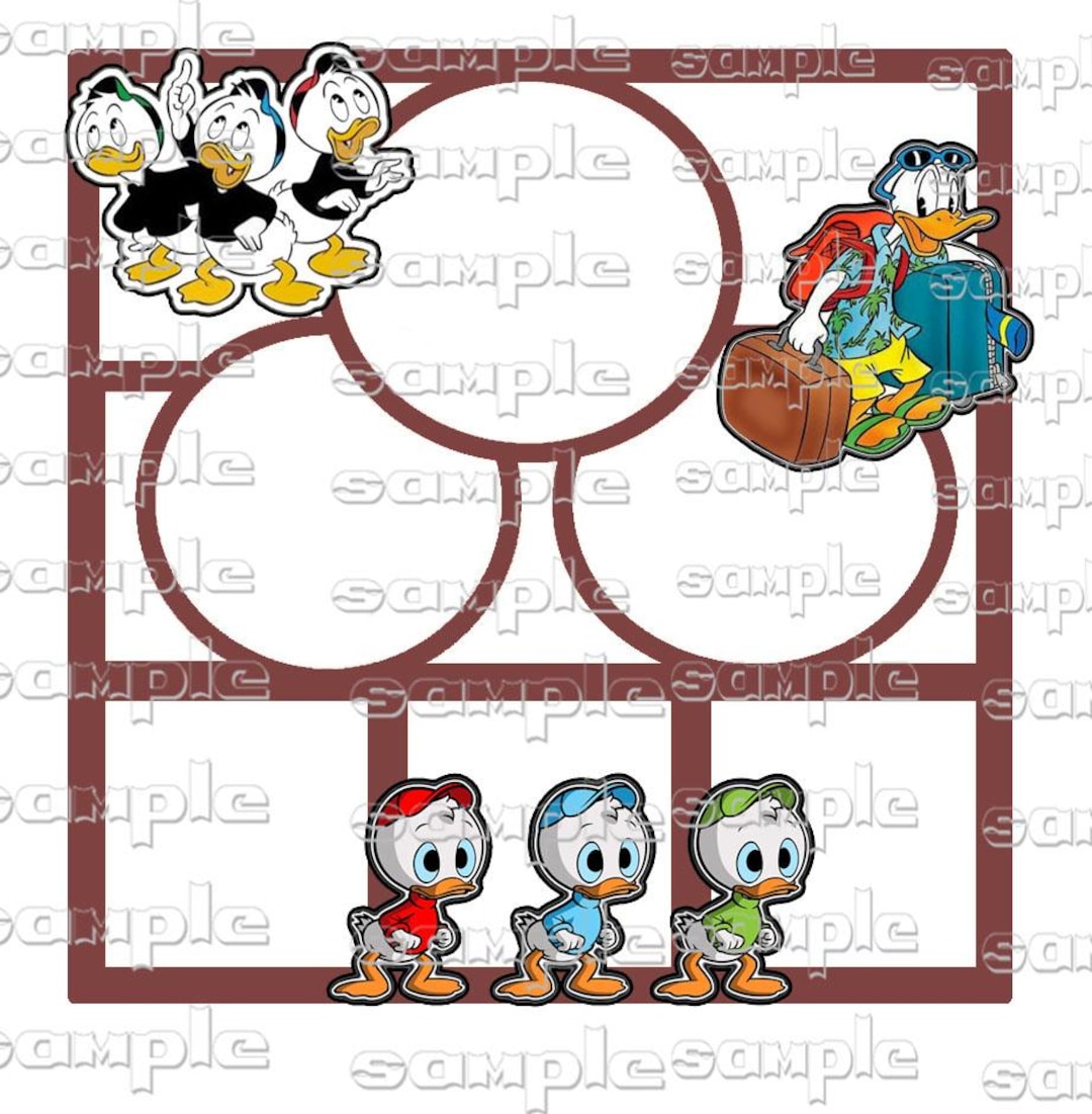 Disney Huey, Dewey & Louie Frame 12 X 12 Scrapbook Page Paper Pieces ...