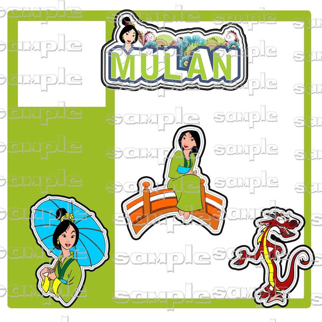 Disney Mulan Dd Overlay Frame 12 X 12 Scrapbook Page Paper Pieces ...