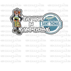 Disney Saint Thomas Wave Ddsk Title Printed Premade Scrapbook Title ...