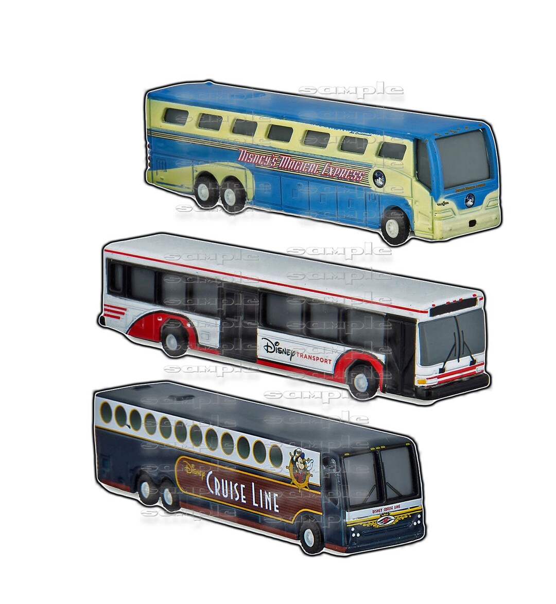 Disney Travel Buses 3 Pc Xxzz Premade Scrapbook Paper Piece Die Cut ...