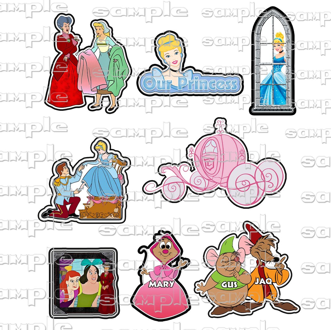 Disney Cinderella Gang 8 Pc Xxzz Premade Scrapbook Page Paper Piece Die ...