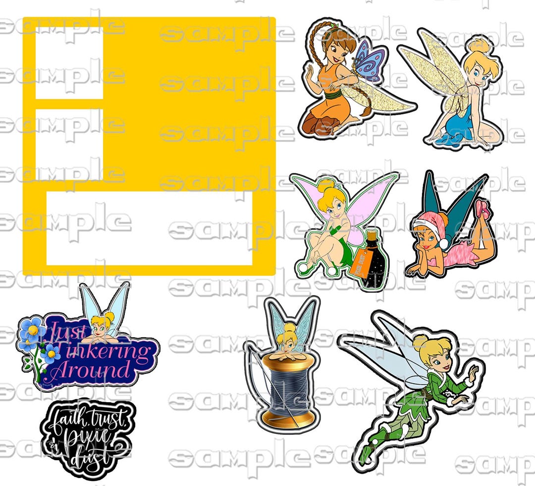 Disney Tinkerbell's Story Overlay Frame 12 X 12 Scrapbook Page Paper ...