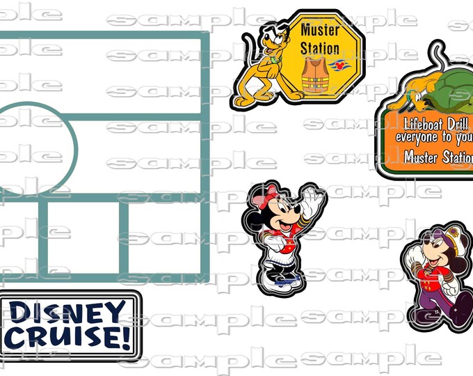 Disney Lifeboat Drill L Overlay Frame 12 X 12 Scrapbook Page Paper ...