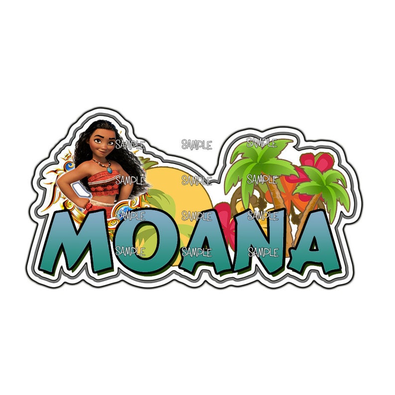 Disney Moana Title Grf Premade Scrapbook Page Paper Piece Die Cuts ...