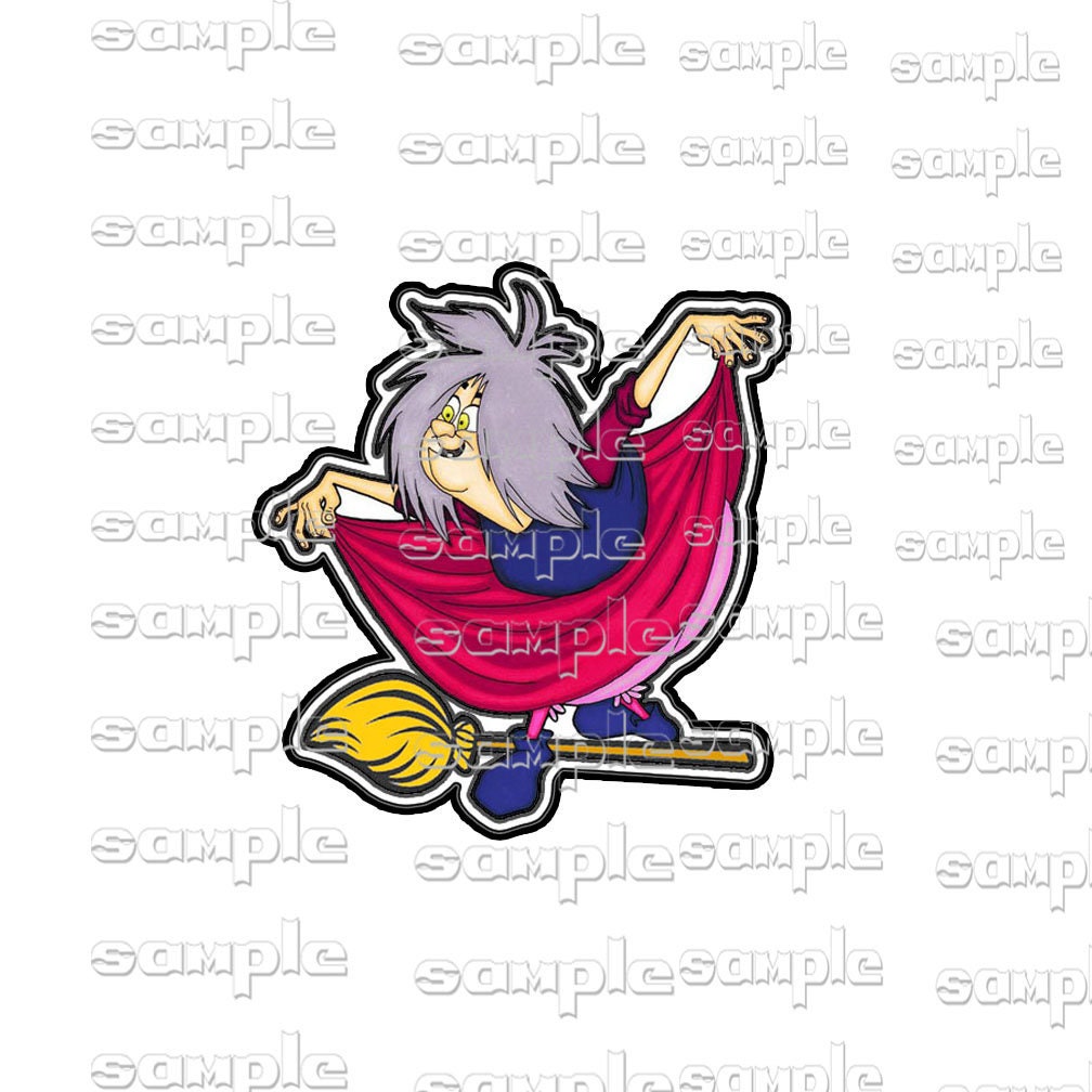 Disney Madam Mim & Her Broom Xt Scrapbook Embellishment Paper Die Cut ...