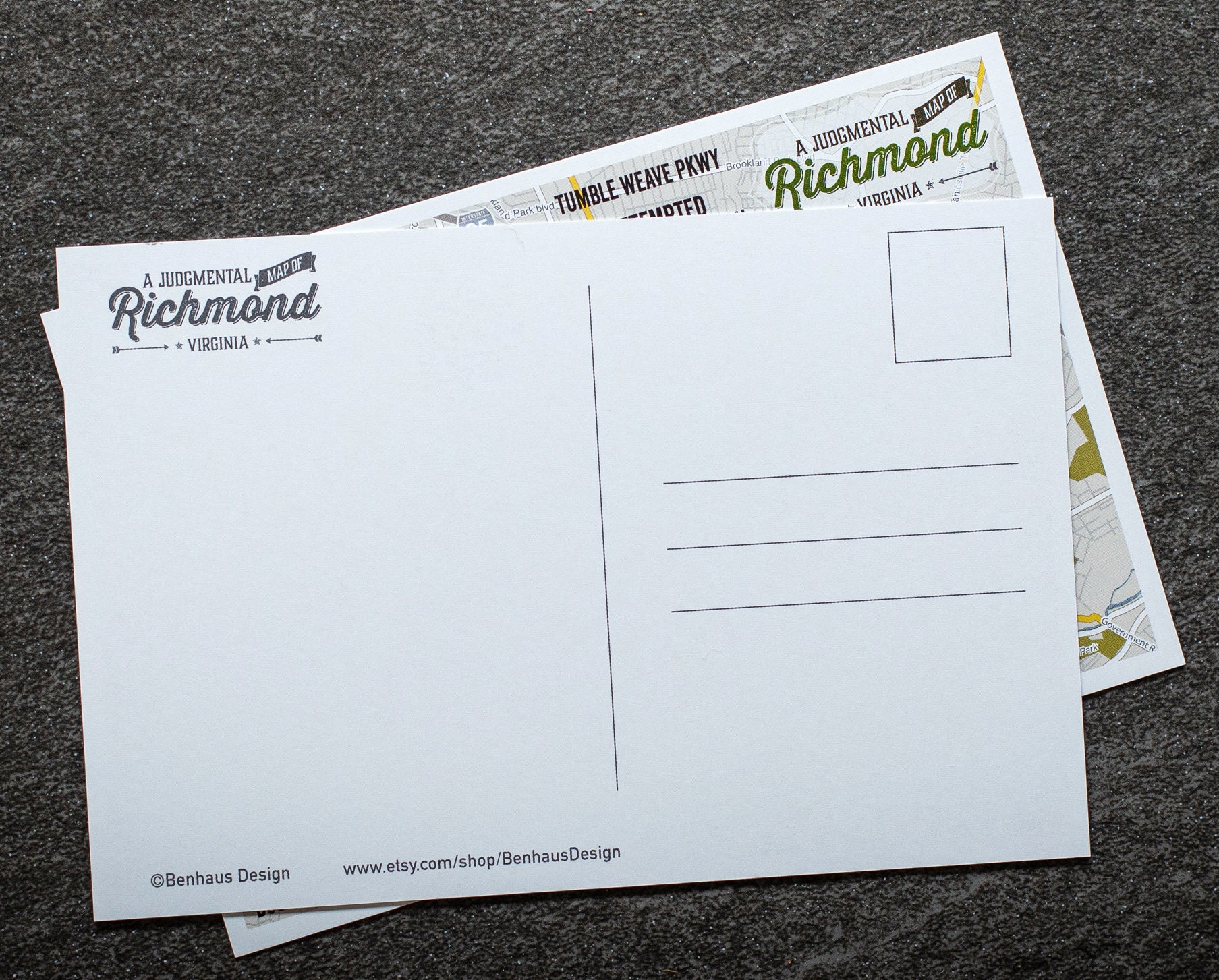 Judgmental Map of Richmond Virginia - 10 Postcards - Etsy