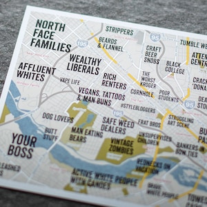 Judgmental Map of Richmond Virginia - 10 Postcards - Etsy
