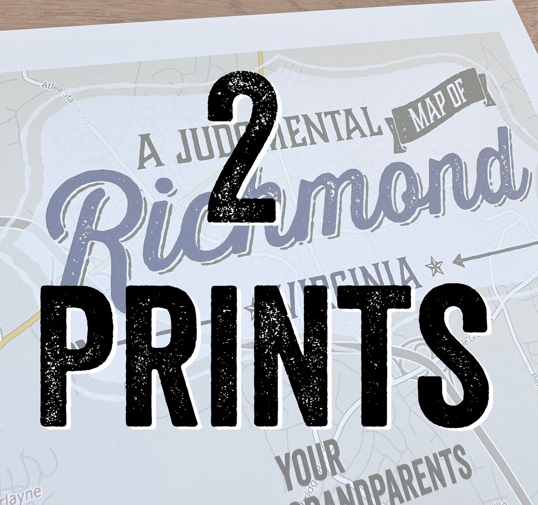 Two Judgmental Maps of Richmond Virginia 18"x24" Prints - Etsy