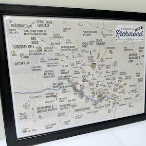 Judgmental Map of Richmond Virginia 18"x24" Print - Etsy