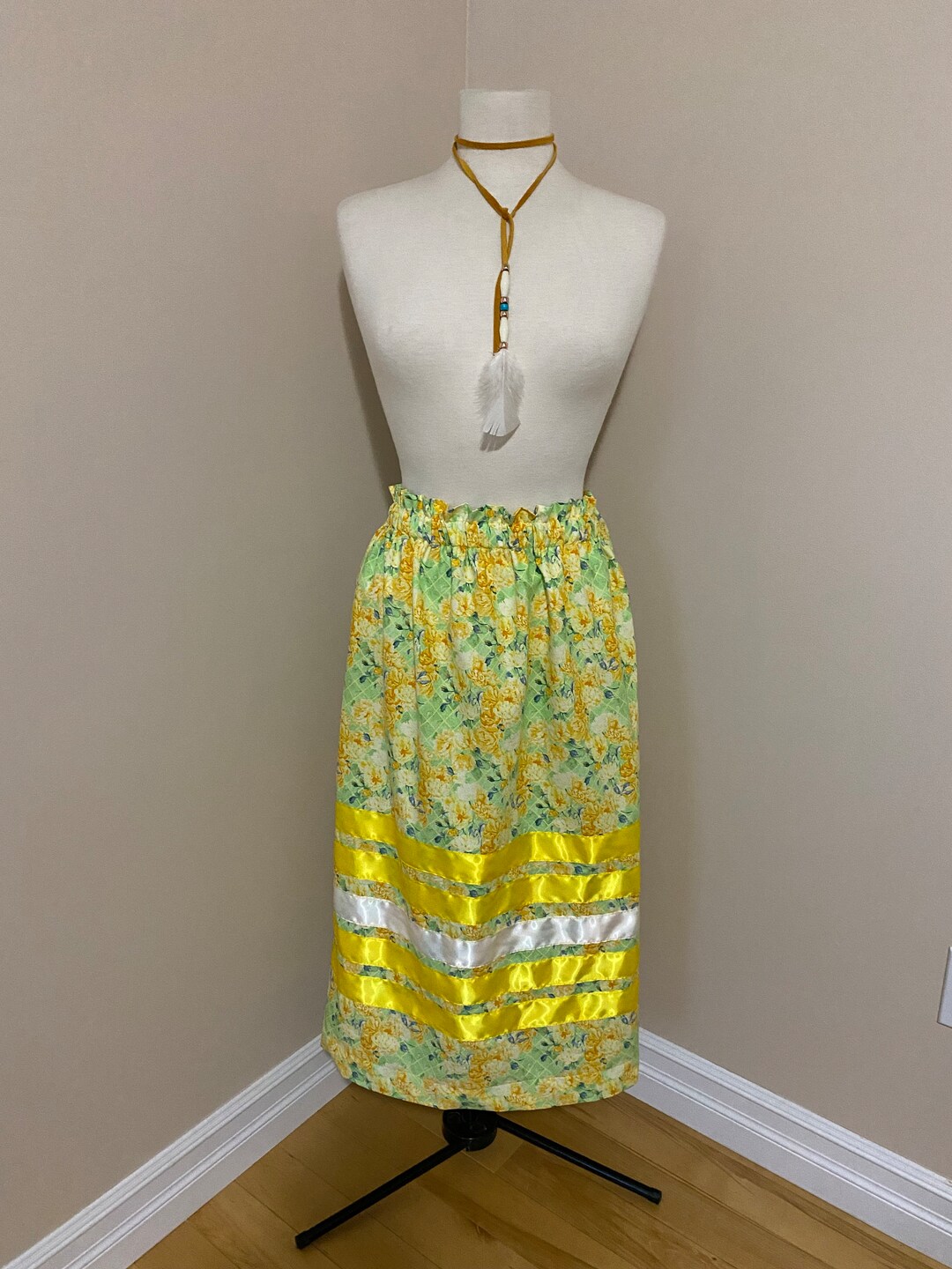 Yellow Roses Ribbon Skirt - Etsy