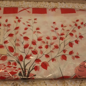 Vintage Disposable Bar B Que Tablecloth Plastic Coated NOS Chef Picnic ...