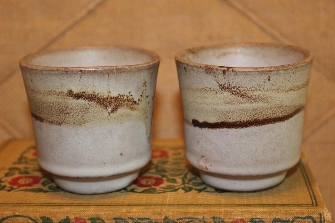 Vintage Pacific Stoneware Tea Cups Set of 2 1970's Studio Pottery Cup ...