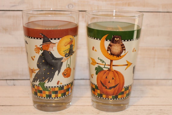Choice of Vintage Debbie Mumm Fall Halloween Tumbler Glass - Etsy