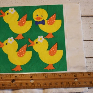 Vintage Hallmark Yellow Ducklings Paper Napkins, Easter Napkins, Baby ...