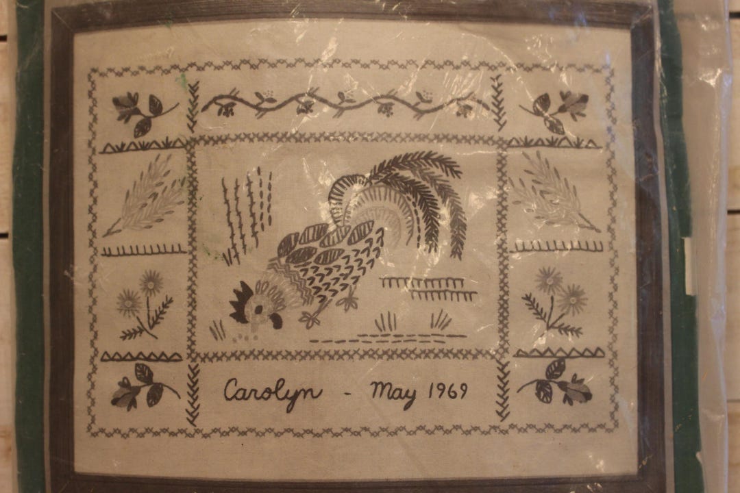 Vintage Bucilla Needlework Kit Embroidery Signature Picture Sampler New ...