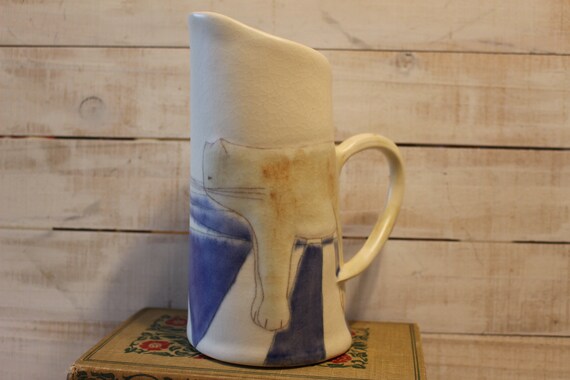 Vintage Signed Art Pottery Pitcher Beth Fein Studio Pottery - Etsy