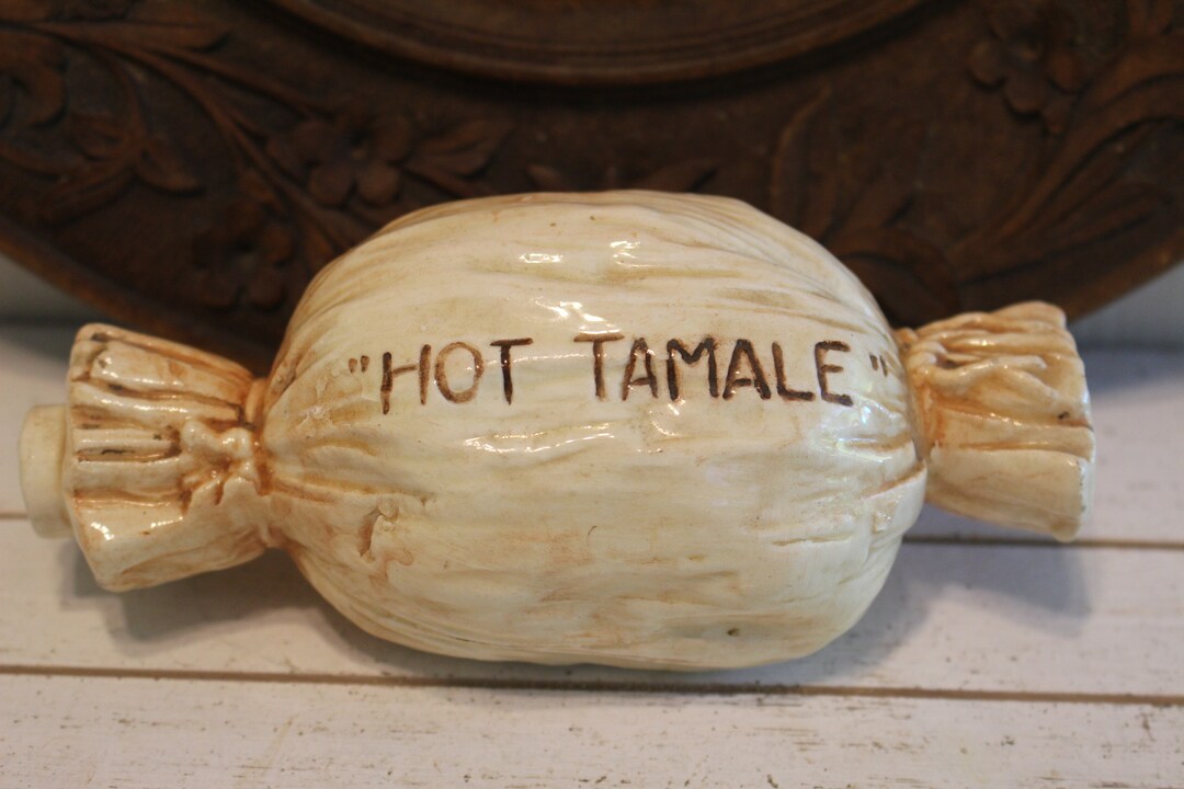 Vintage Ceramic Figural Whiskey Flask Hot Tamale, Nip Liquor Flask ...