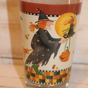 Choice of Vintage Debbie Mumm Fall Halloween Tumbler Glass, Witch or ...