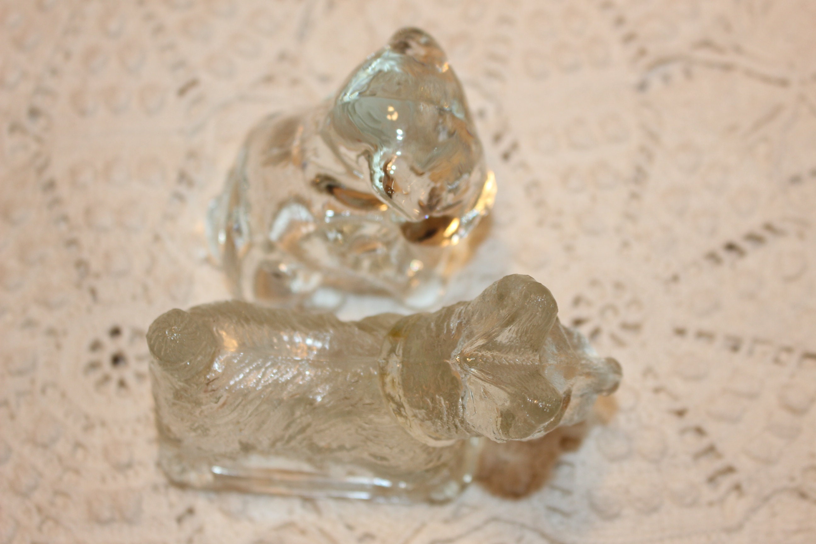 Vintage Glass Dog Candy Containers: Scotty Dog & Bulldog Collectibles ...
