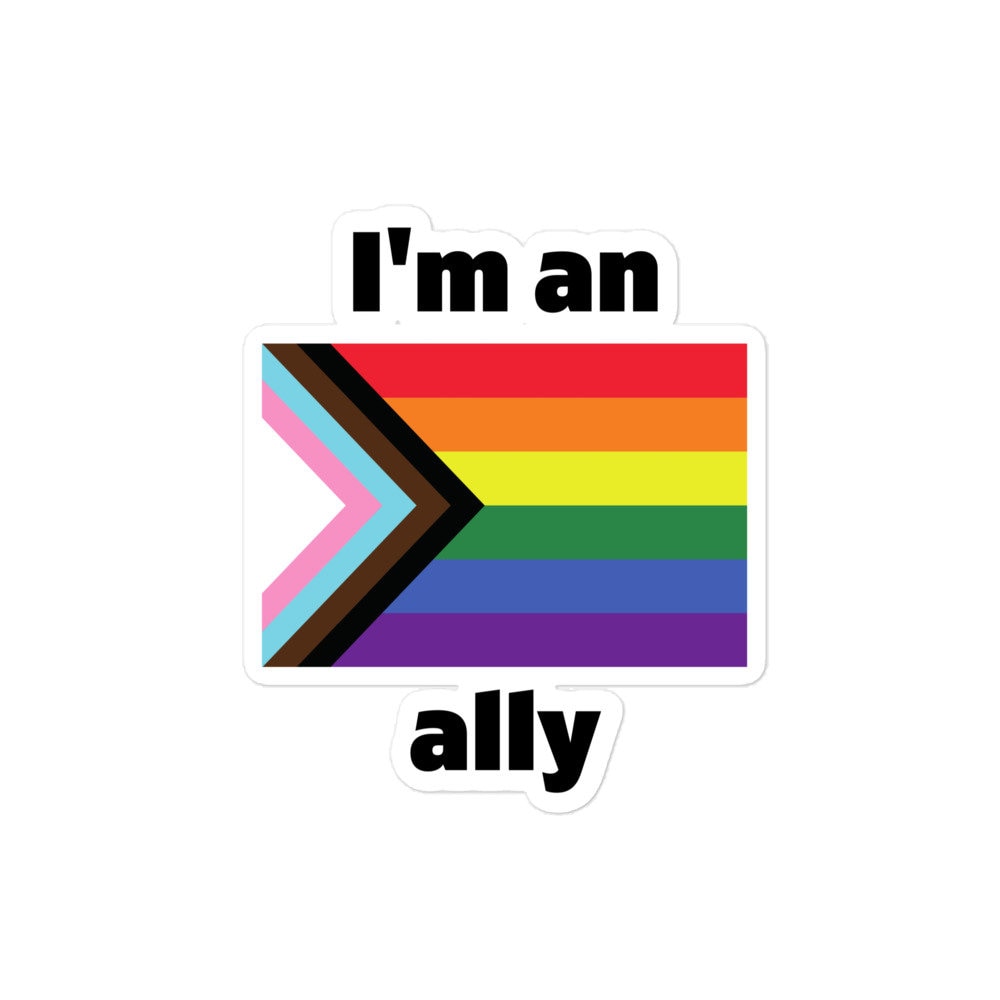 I'm an Ally LGBT Flag Sticker - Show Your Support - Perfect for Cars ...