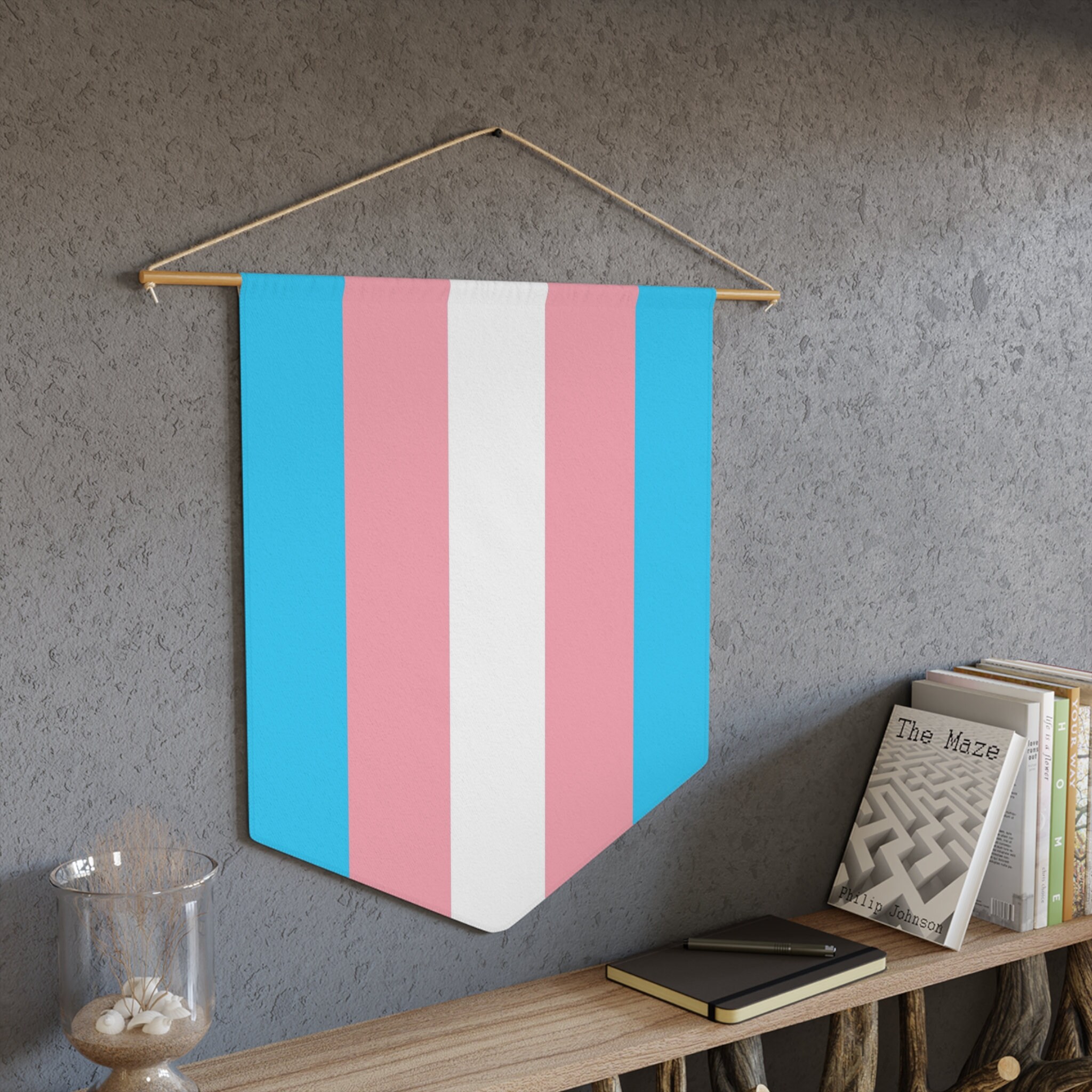 Trans Flag Transgender Pride Banner LGBT Wall Hanging - Etsy