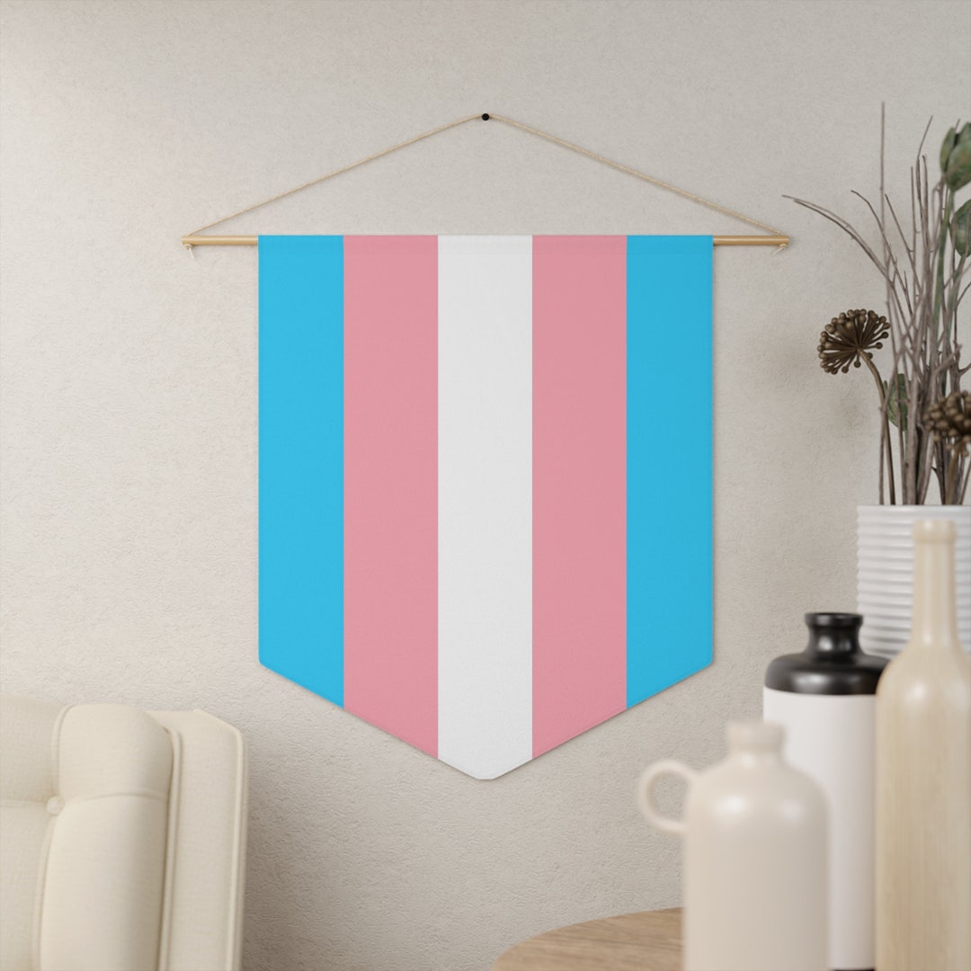 Trans Flag - Transgender Pride Banner - LGBT Wall Hanging - Queer Home ...