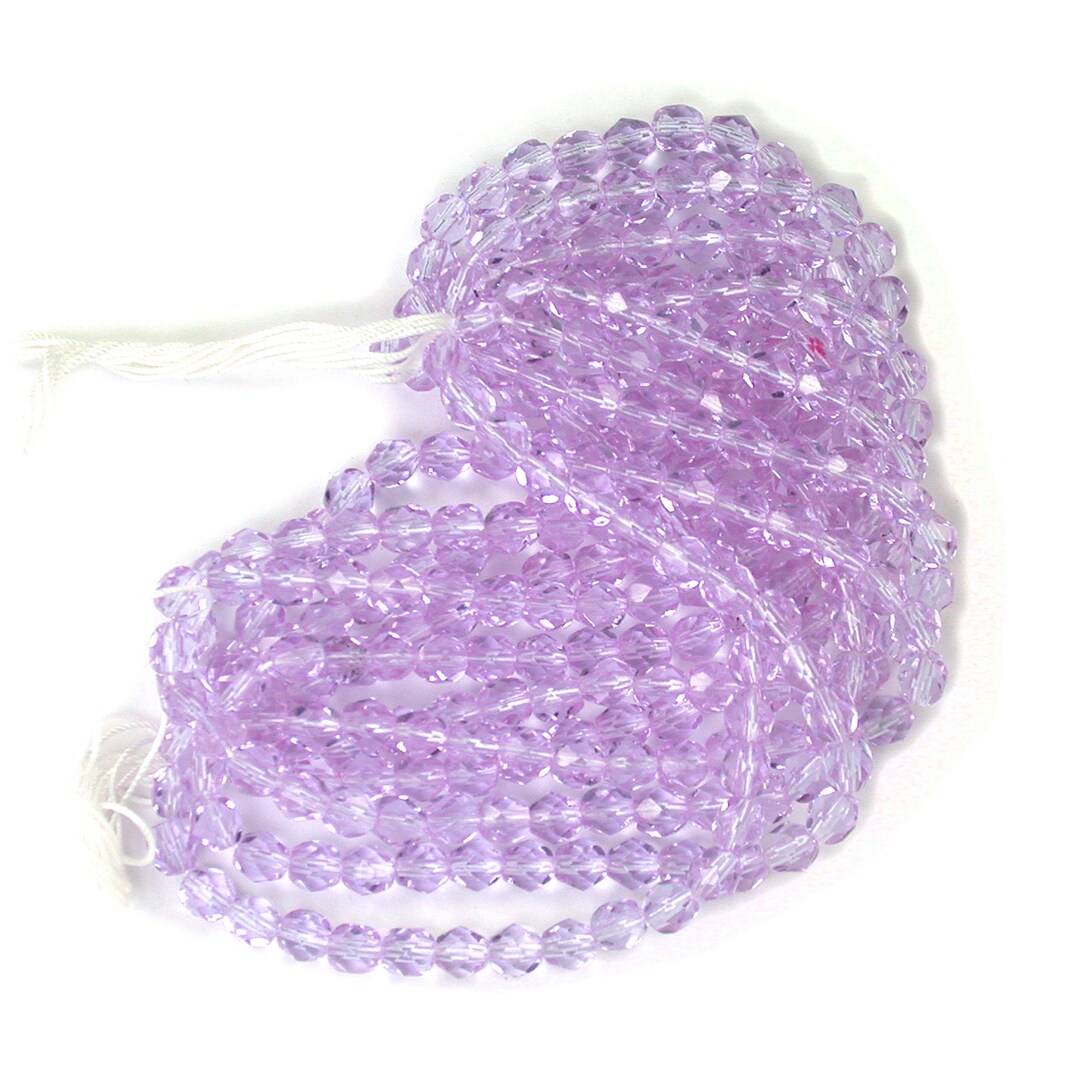 Alexandrite Pale Violet Transparent 6mm Firepolished Rounds. Set of 25 ...