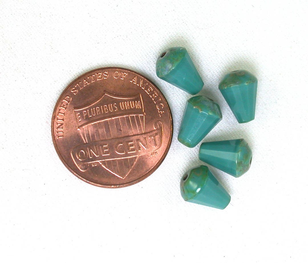 Verde Turquesa opaco w / Marrón Dorado Claro picasso facetado - Etsy España