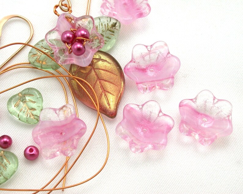 Pink Translucent Crystal Transparent Mix Deep Round 12 X 11mm | Etsy