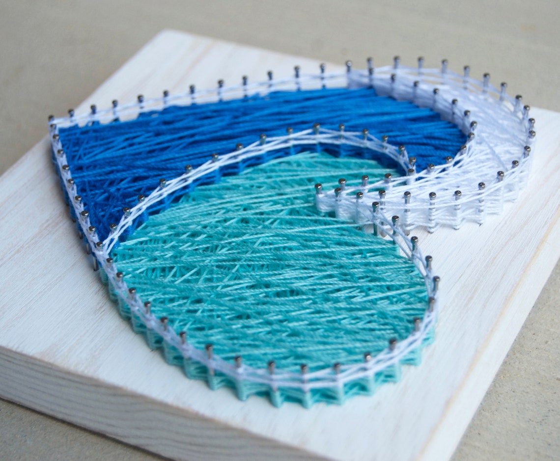 Wave String Art Beach House Decor Beach Decor Nautical - Etsy