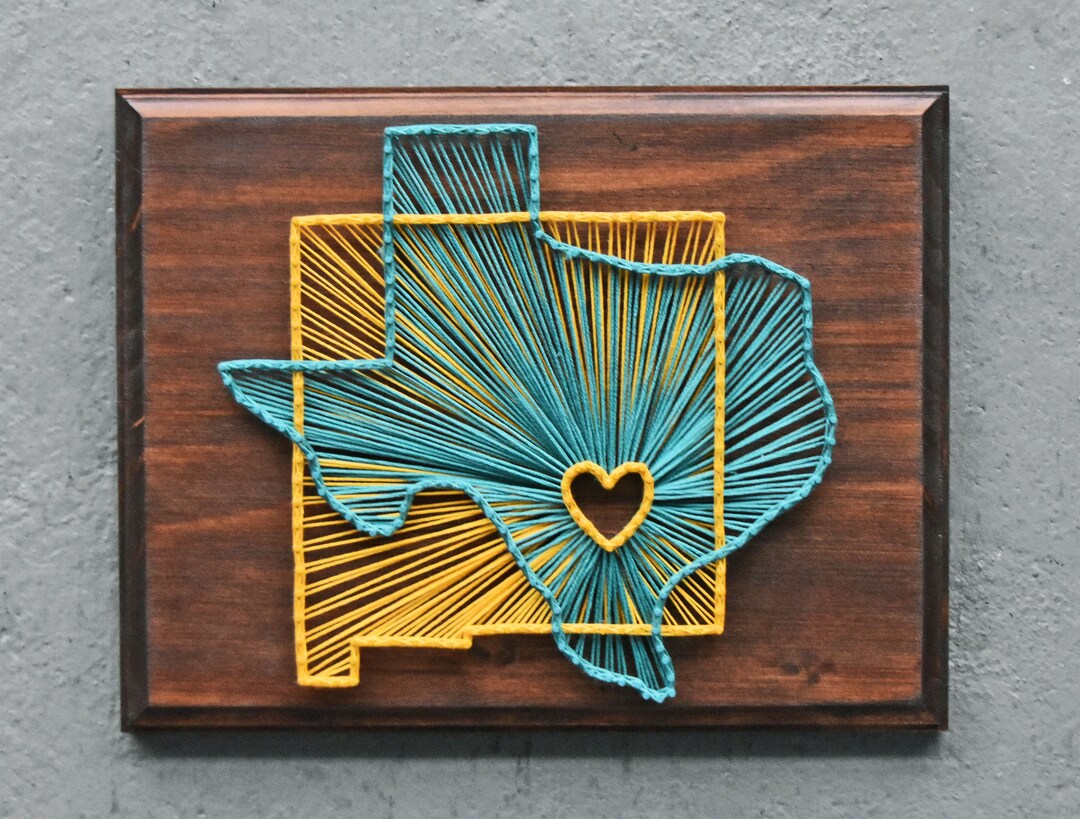 State String Art Two State String Art Home Decor College - Etsy