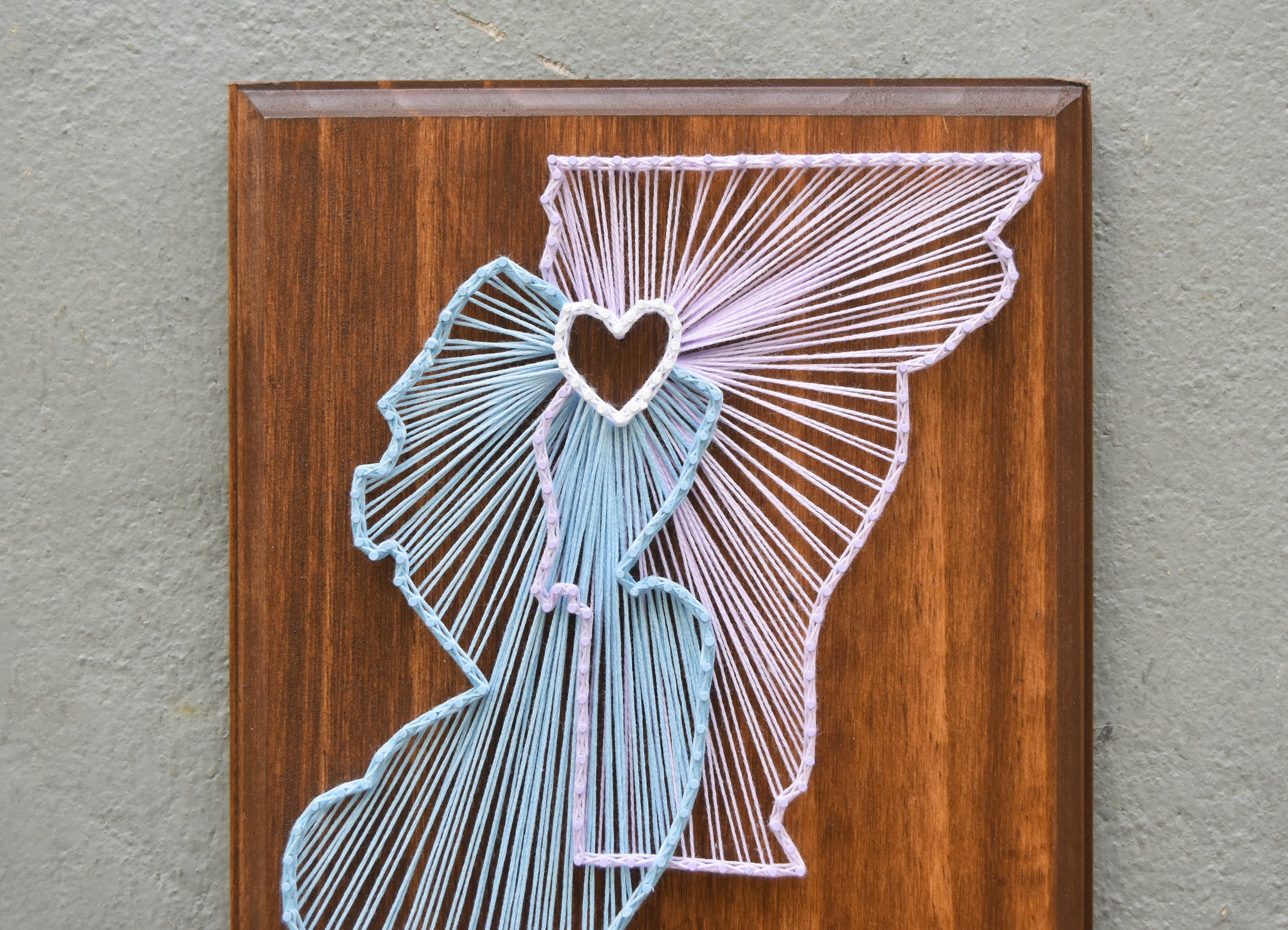 State String Art Two State String Art Home Decor Home Art | Etsy