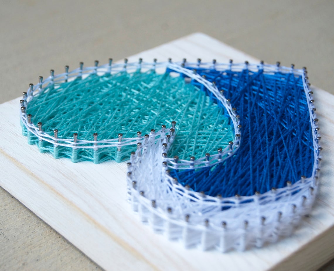 Wave String Art Beach House Decor Beach Decor Nautical - Etsy